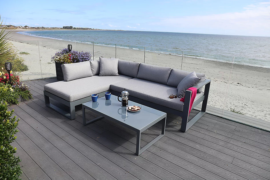 Miami Powder Coated Aluminium Frame with BSFR Cushions – Skidmores Ltd